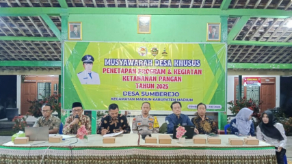 Pemerintah Desa Sumberejo menggelar Musyawarah Desa Khusus (Musdesus)dalam rangka penetapan ...