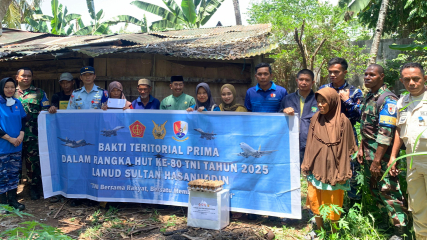 Lanud Sultan Hasanuddin dalam Bakti Teritorial Prima di Desa Pattontongang, Memperingati HUT ke ...
